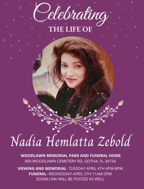 Nadia Zebold Obituary - Gotha, FL