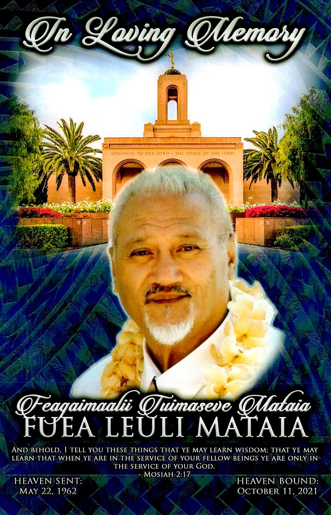 Fuea Mataia Obituary - Anaheim, CA