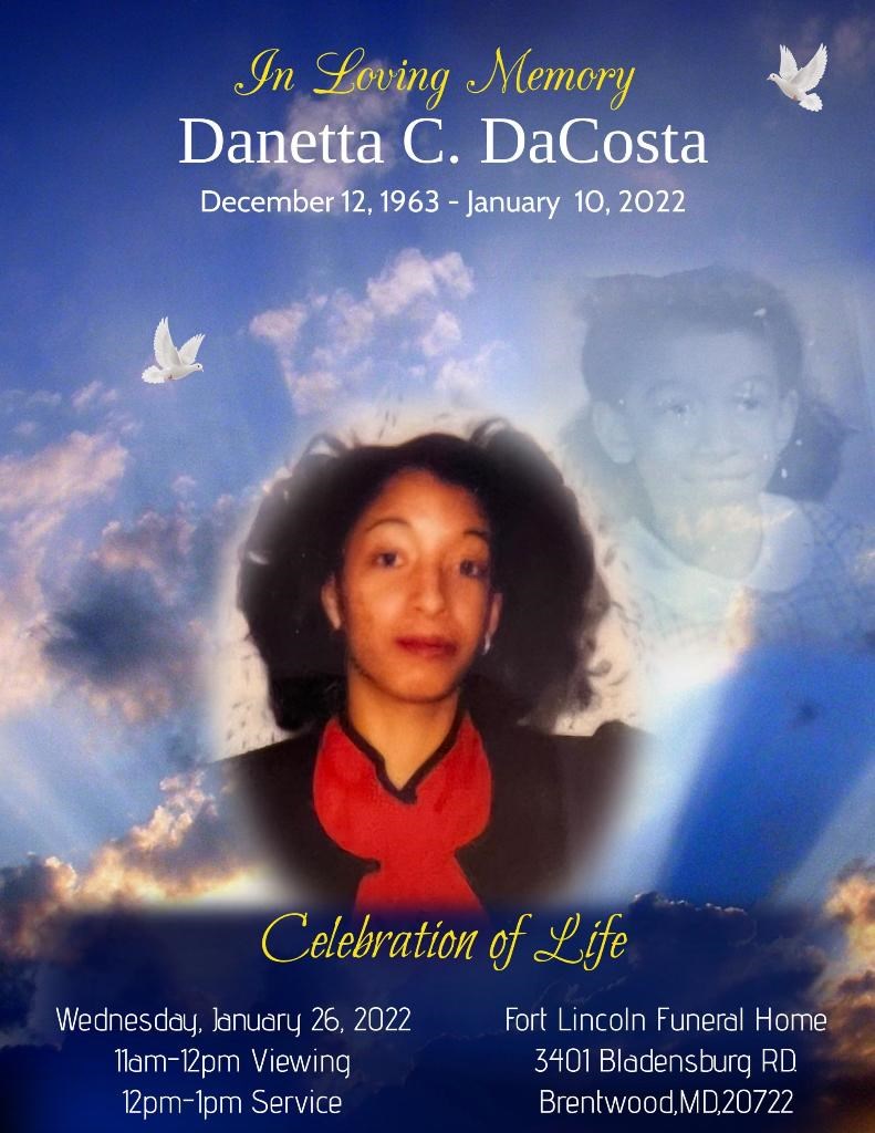 Danetta DaCosta Obituary - Brentwood, MD