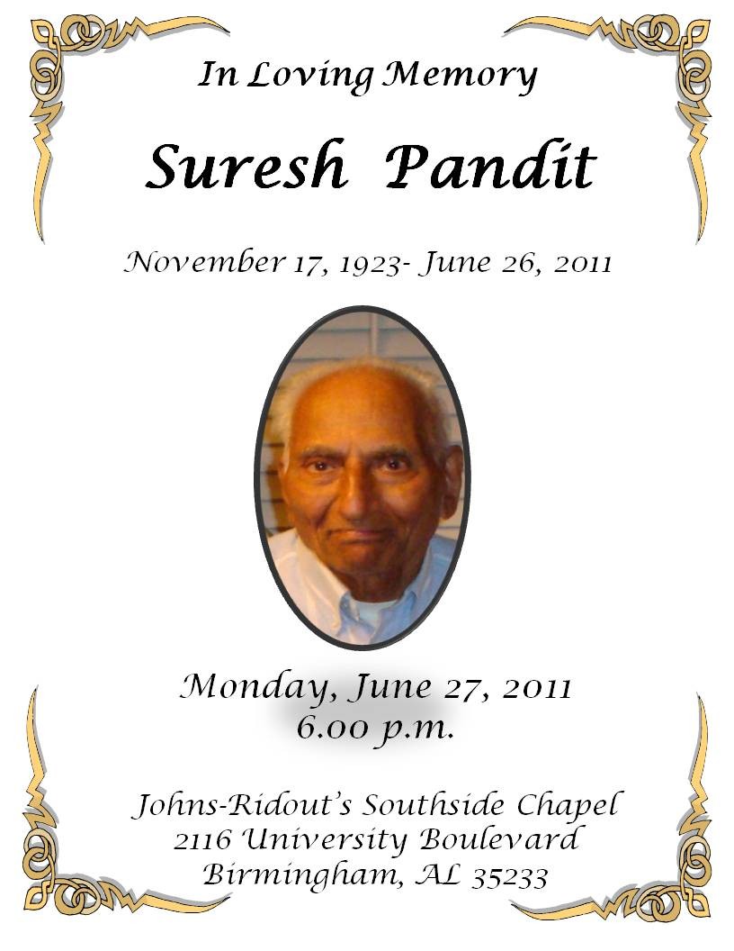 Suresh Pandit Obituary - Birmingham, AL
