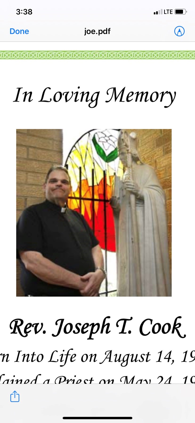 Joseph Cook Obituary - Chicago, IL