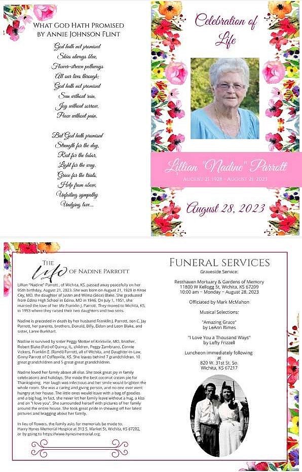 Lillian N Parrott Obituary - Wichita, KS
