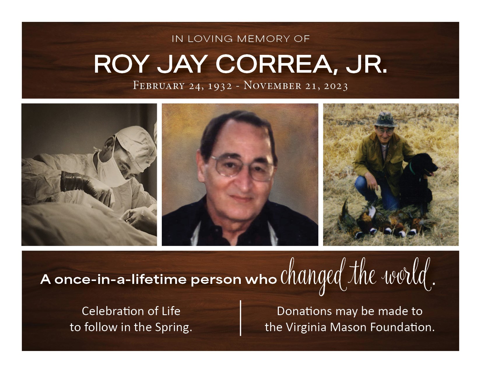 Roy Jay Correa Jr. Obituary - Seattle, WA