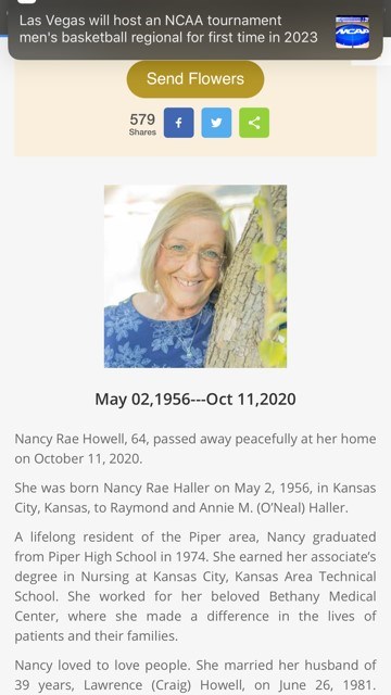 Nancy Howell Obituary - Kansas City, KS