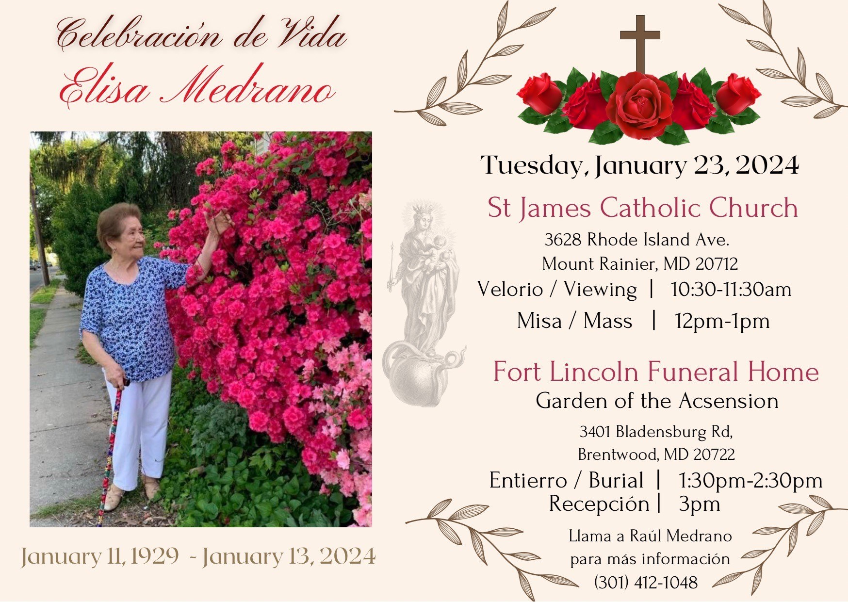 Elisa Medrano Obituary - Brentwood, MD