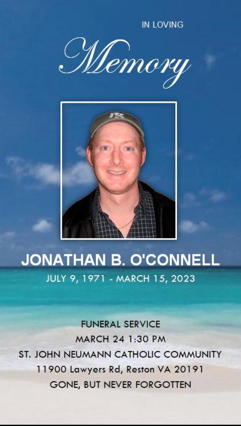 Jonathan O'Connell Obituary - Springfield, VA
